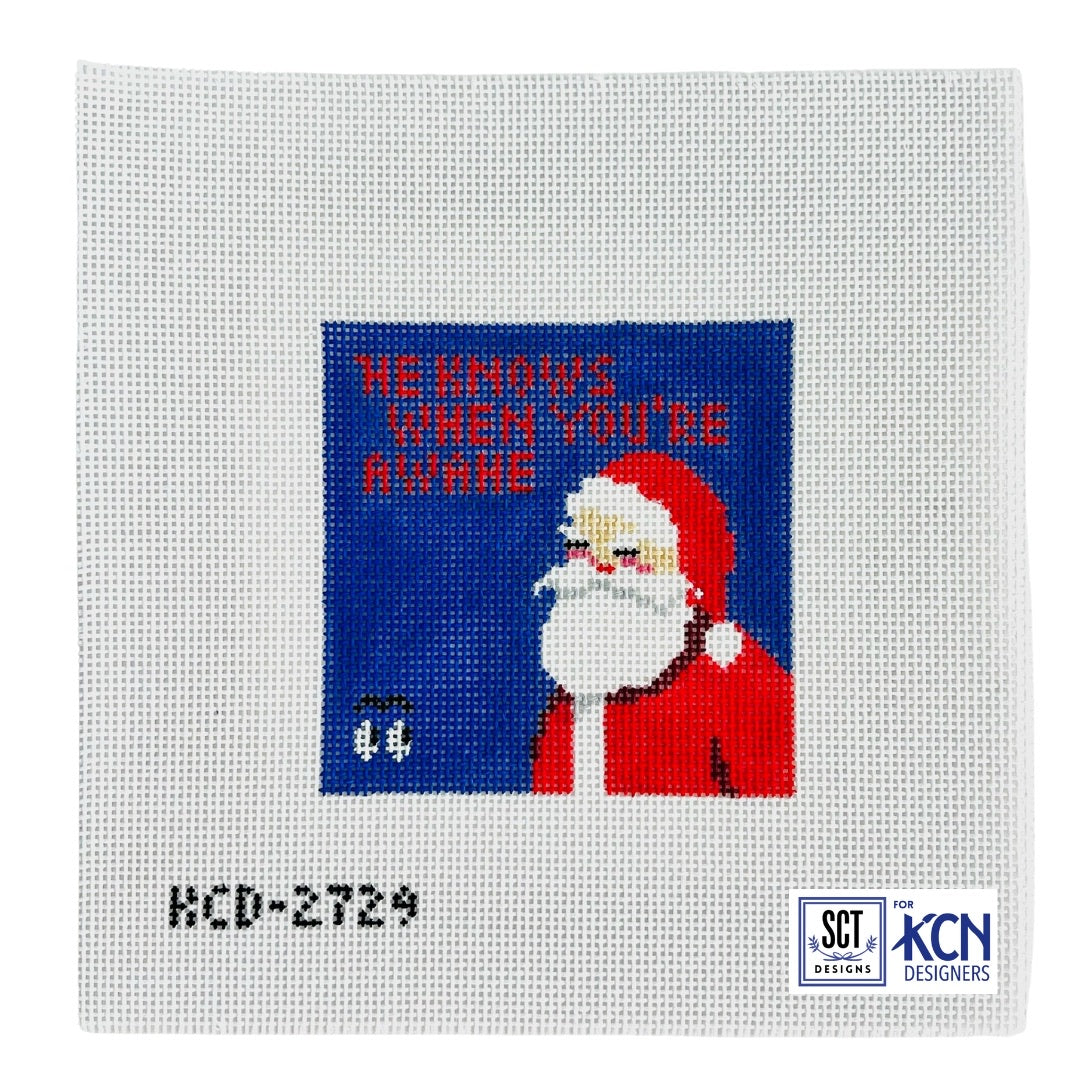He Knows When You're Awake Canvas – KC Needlepoint