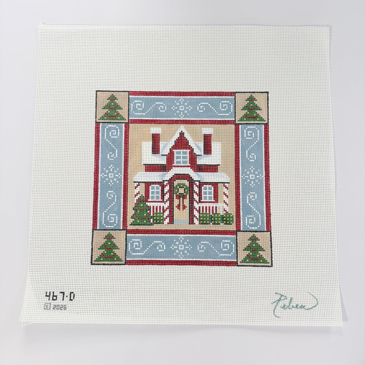 Winter Christmas Cottage Canvas – KC Needlepoint