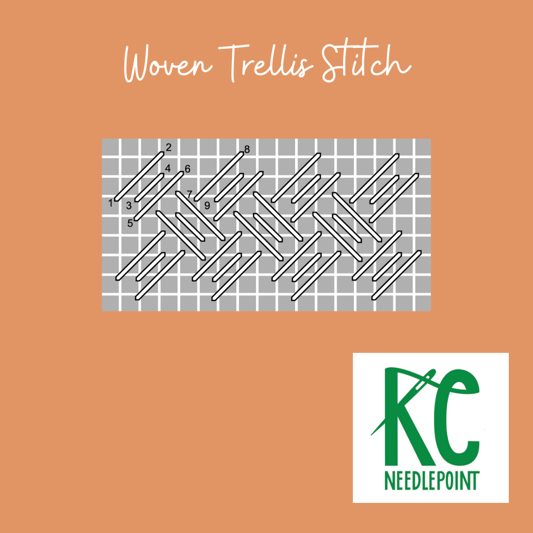 Woven Trellis Stitch – KC Needlepoint
