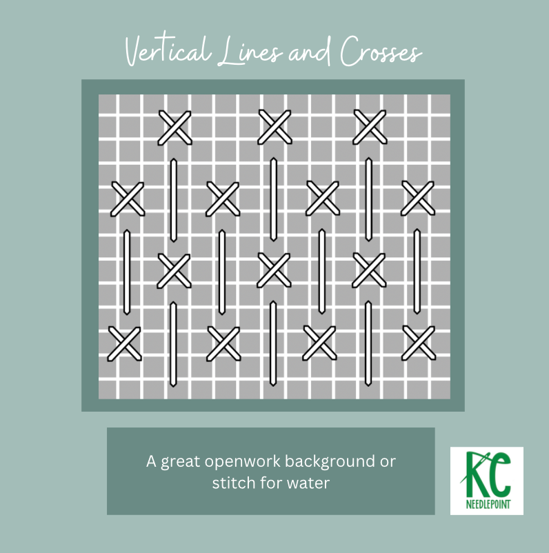 Vertical Lines and Crosses – KC Needlepoint