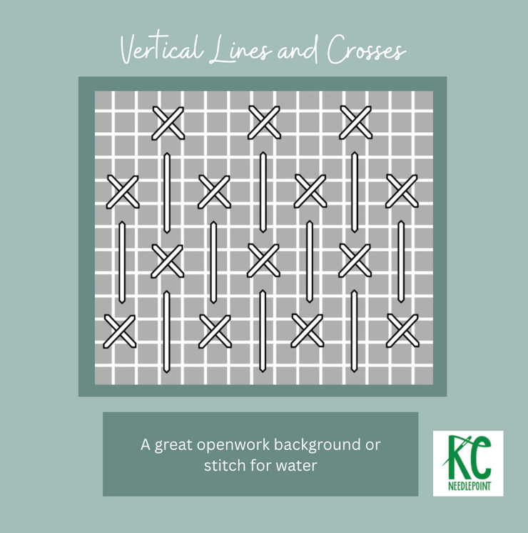 Vertical Lines and Crosses – KC Needlepoint