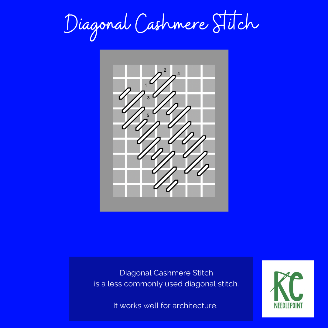 Diagonal Cashmere Stitch – KC Needlepoint