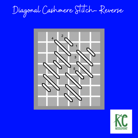 Diagonal Cashmere Stitch- Reverse – KC Needlepoint