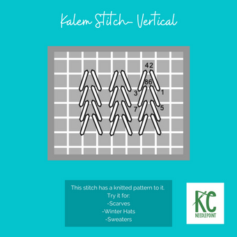 Kalem Stitch- Vertical – KC Needlepoint