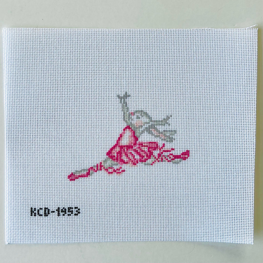 Leaping Ballet Bunny Canvas | KC Needlepoint