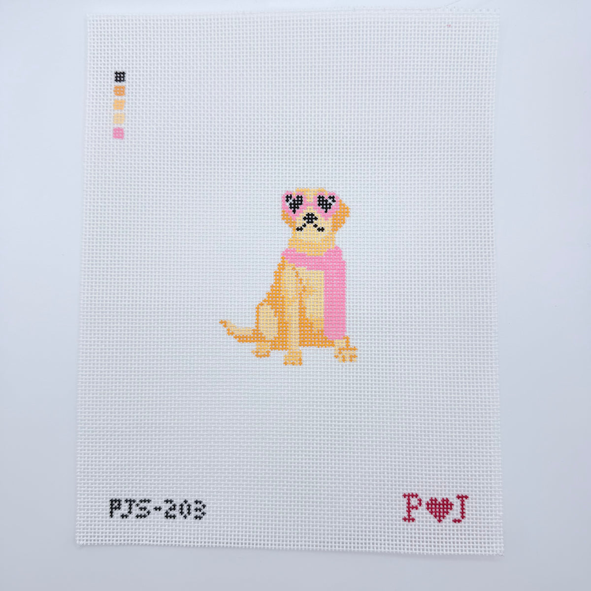 Mini Fab Pup Yellow Lab Canvas – KC Needlepoint