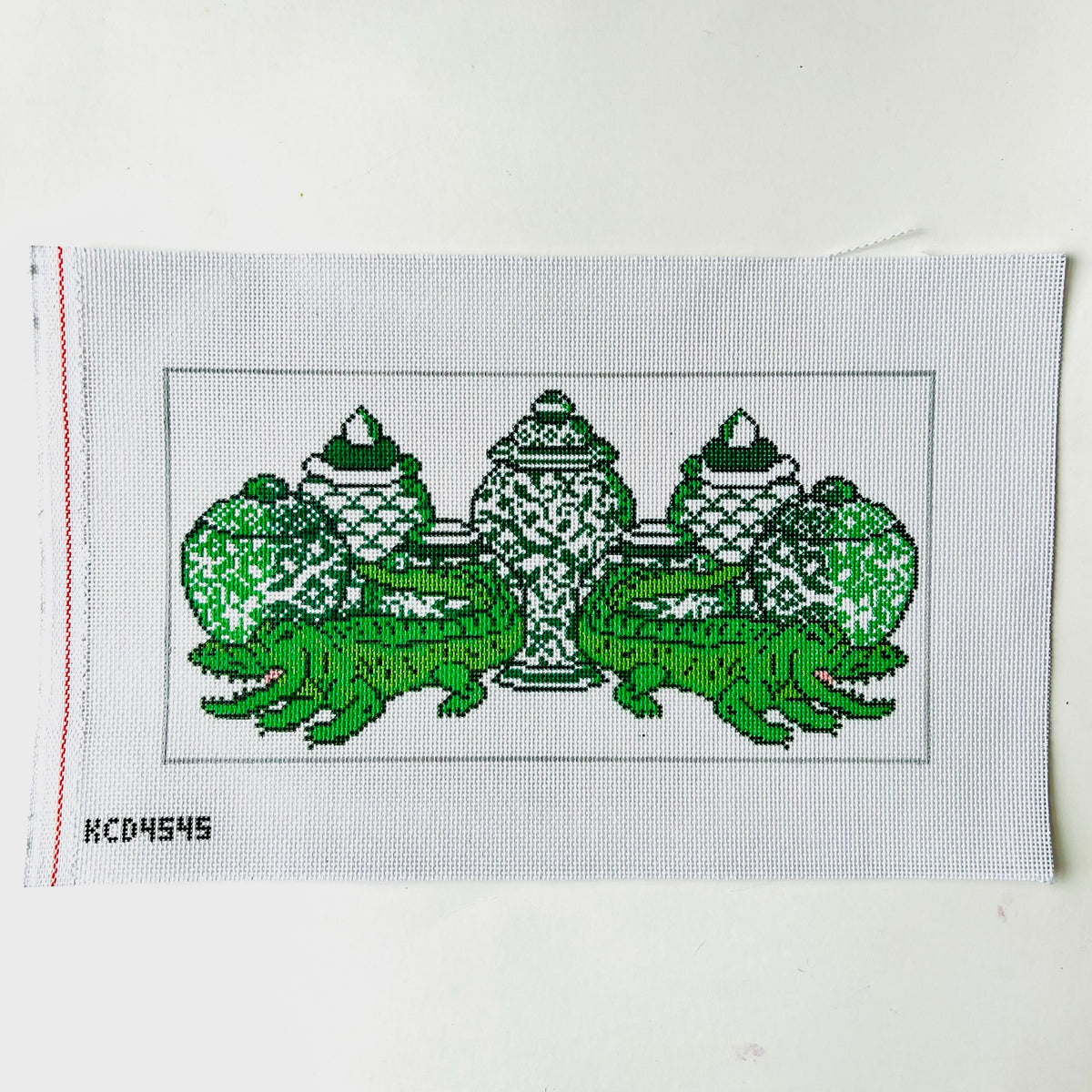Gators and Ginger Jars Bolster Pillow Canvas – KC Needlepoint
