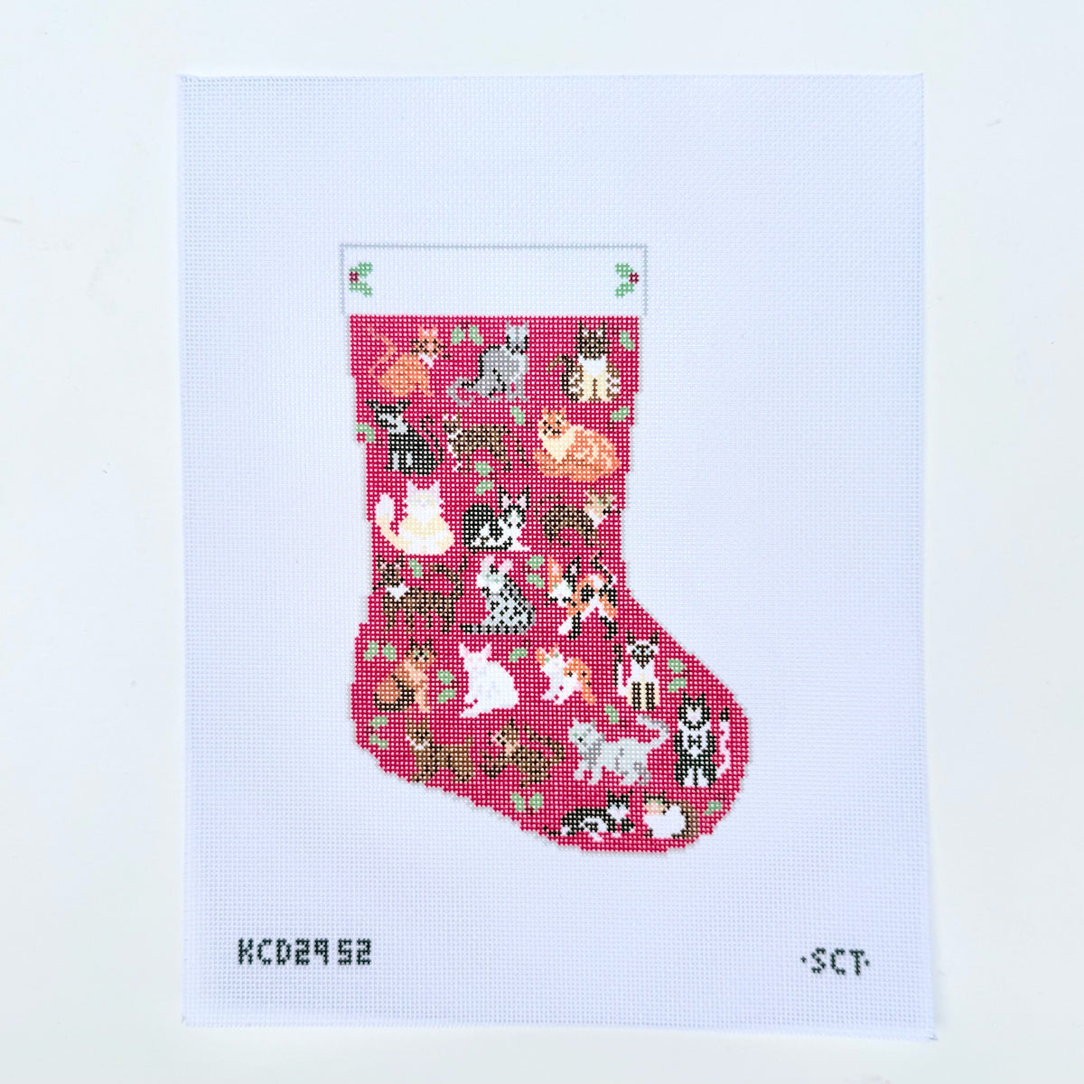 Holiday Cats Mini Stocking Needlepoint Canvas – KC Needlepoint