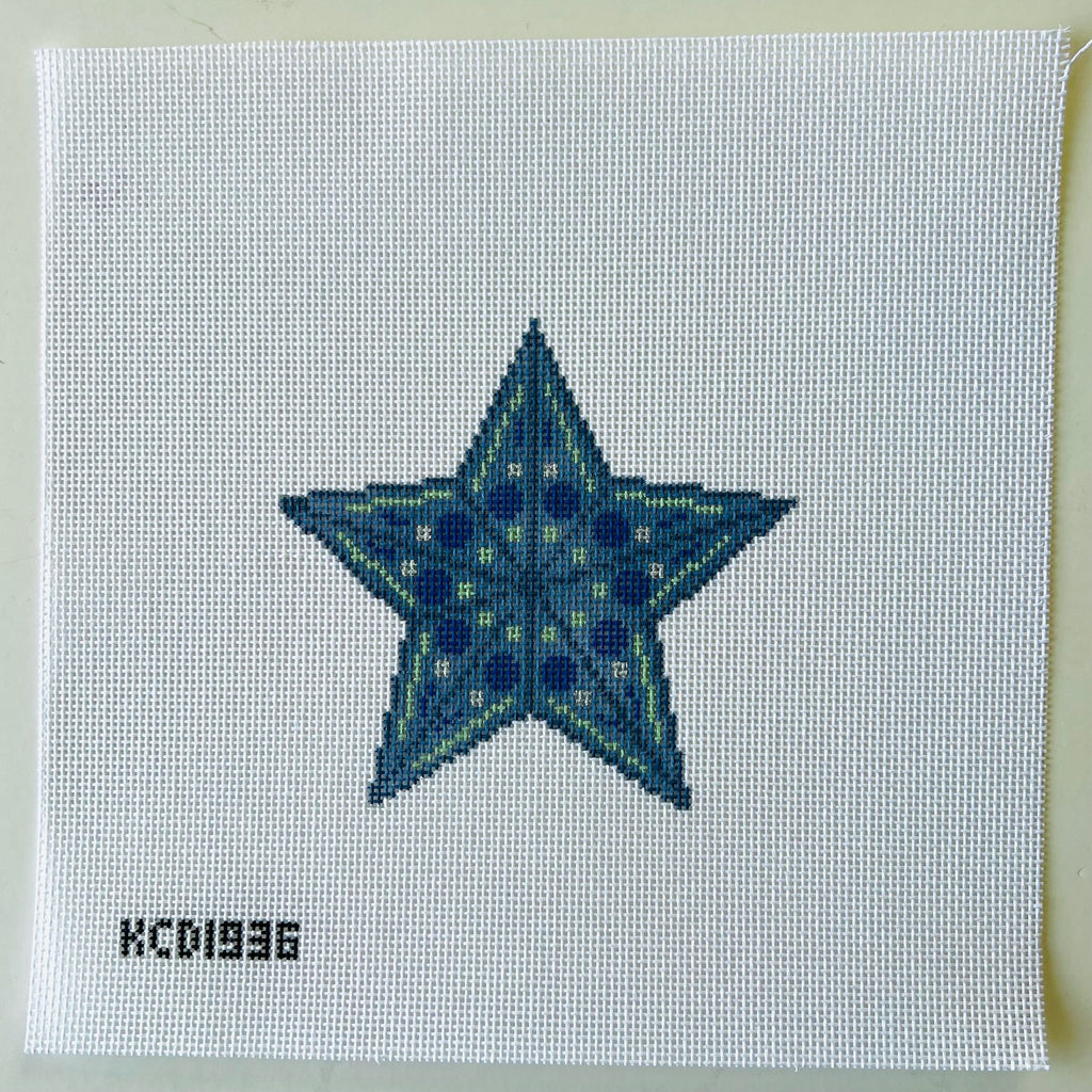 Blue Star Canvas | KC Needlepoint