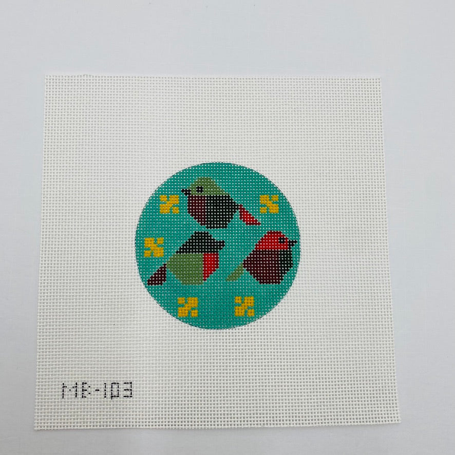 SMU Rotunda Round Canvas | KC Needlepoint