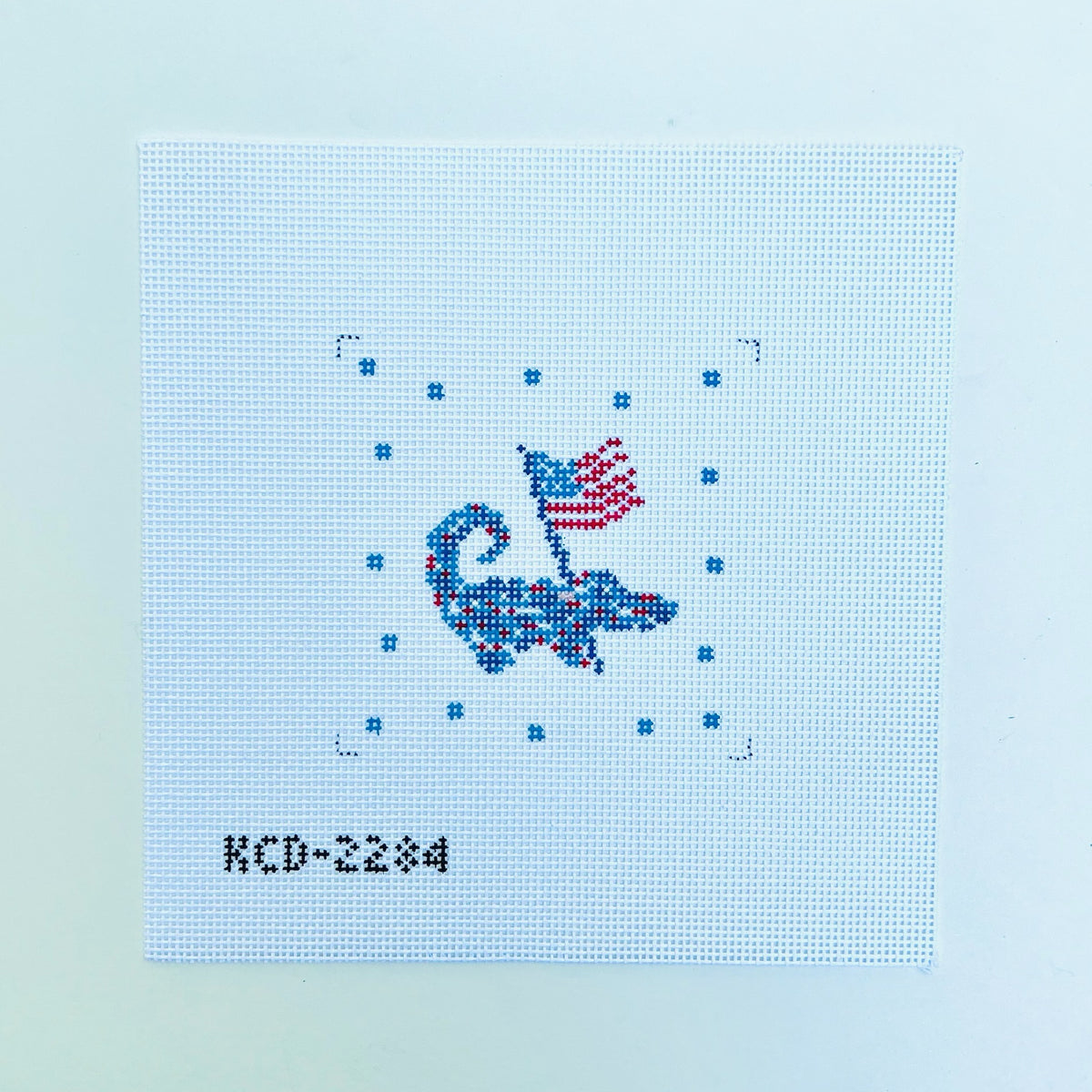 Patriotic Gator Canvas – KC Needlepoint