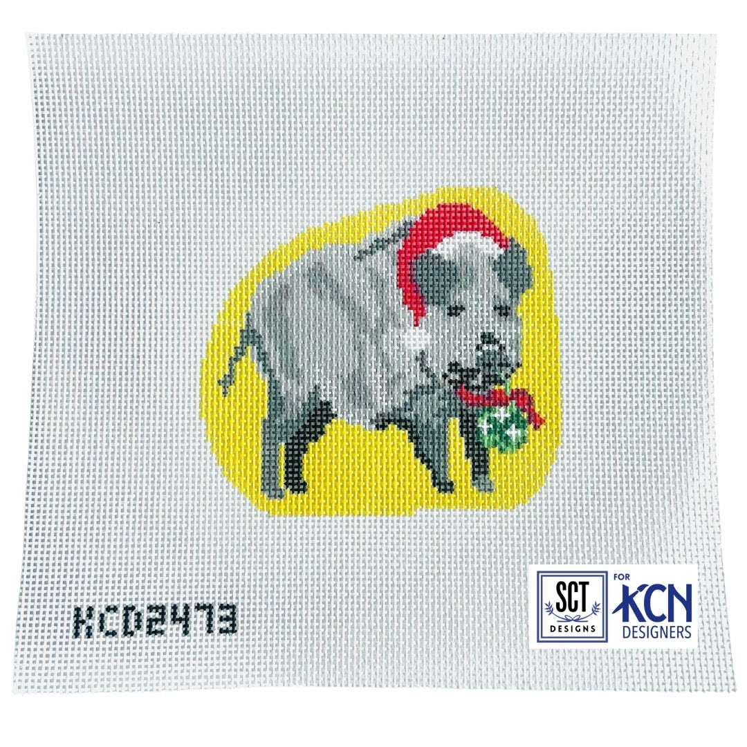 Holiday Wild Boar Canvas – KC Needlepoint