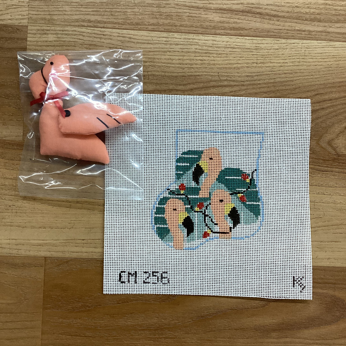 Flamingo Lights with Flamingo Mini Sock Canvas – KC Needlepoint