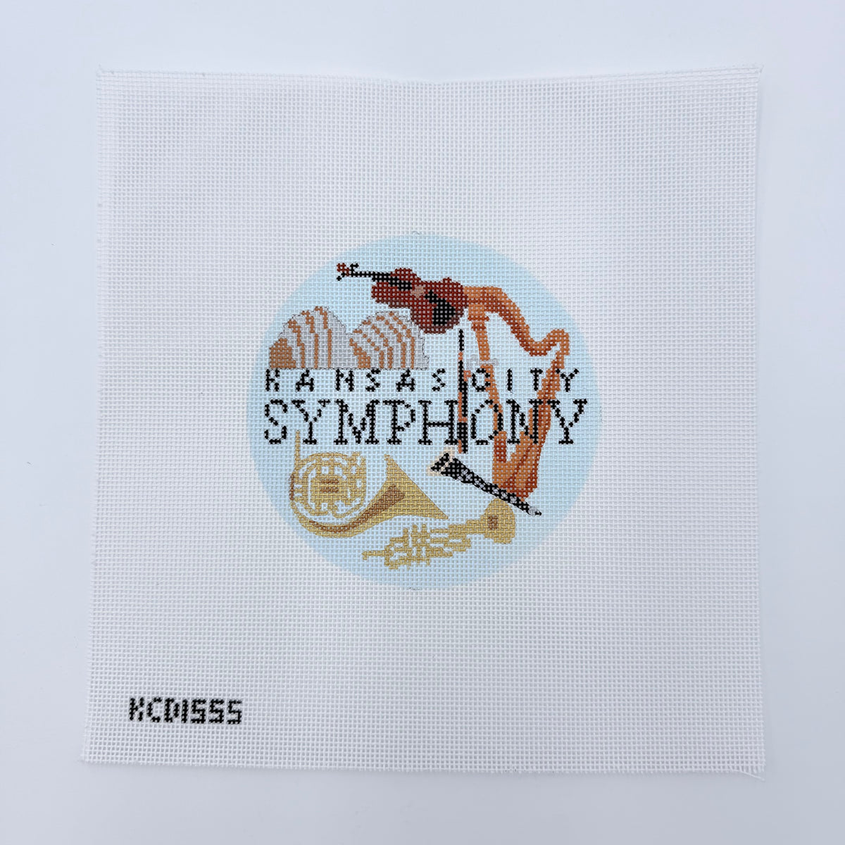 Kansas City Symphony Round Canvas – KC Needlepoint