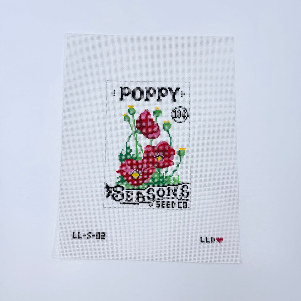 Poppy Seed Packet Canvas – KC Needlepoint