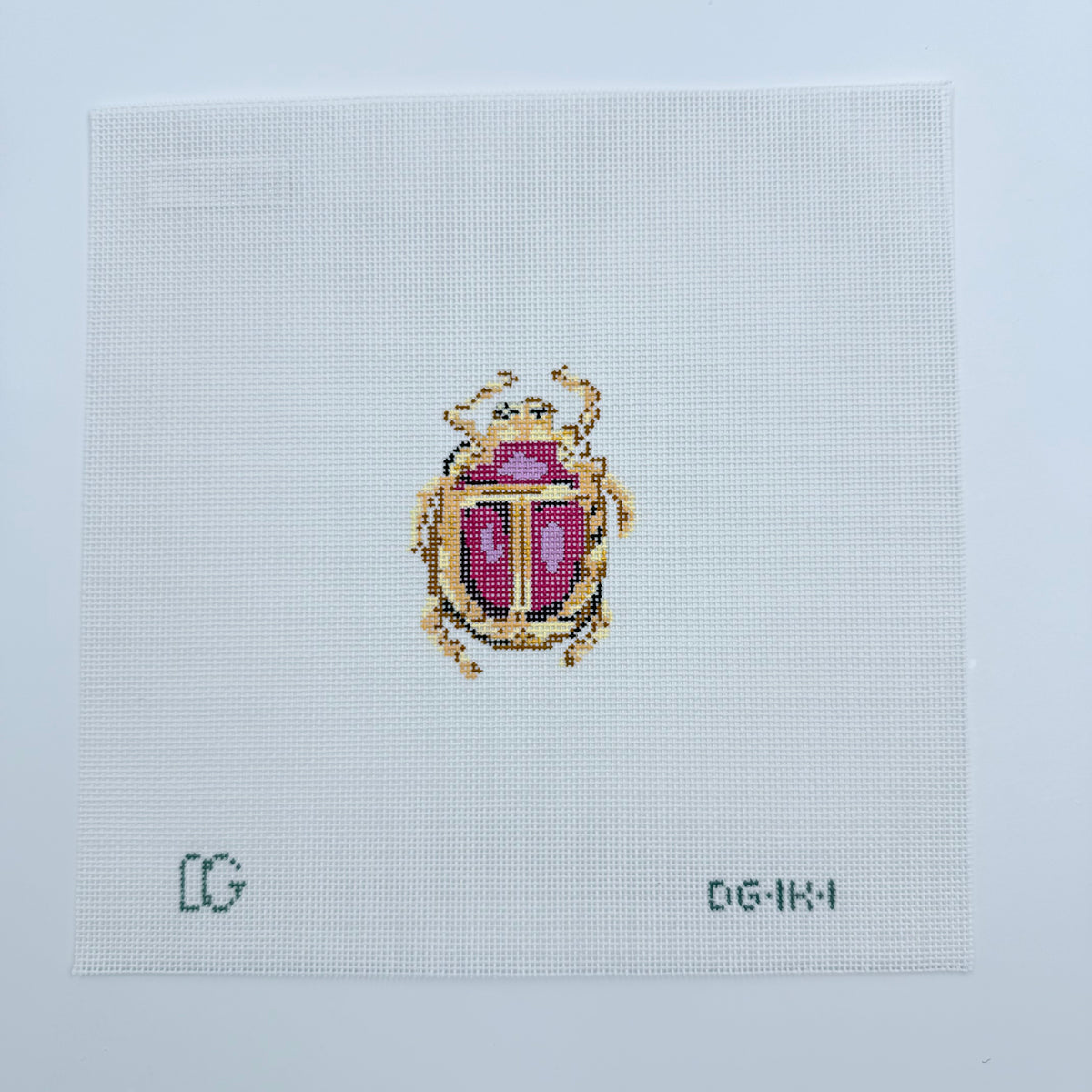 Fuchsia Scarab Canvas – KC Needlepoint