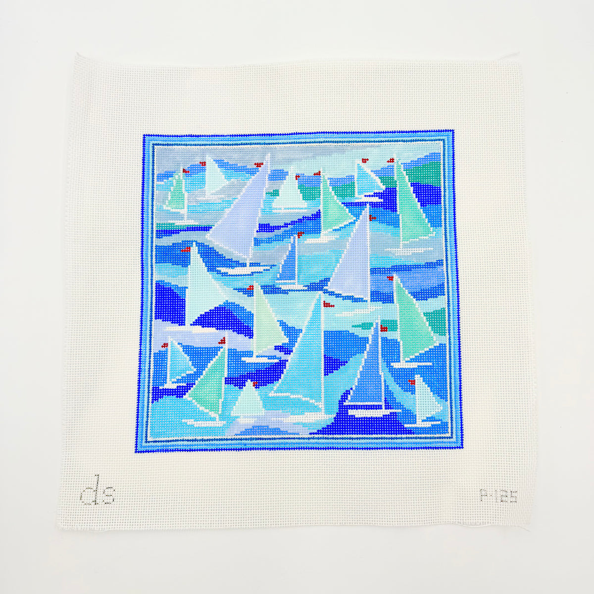 Sailboats Needlepoint Canvas – KC Needlepoint