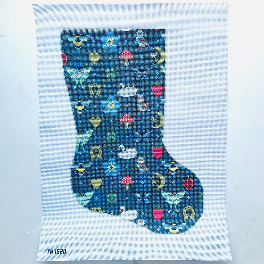 Folklore Stocking Canvas | KC Needlepoint