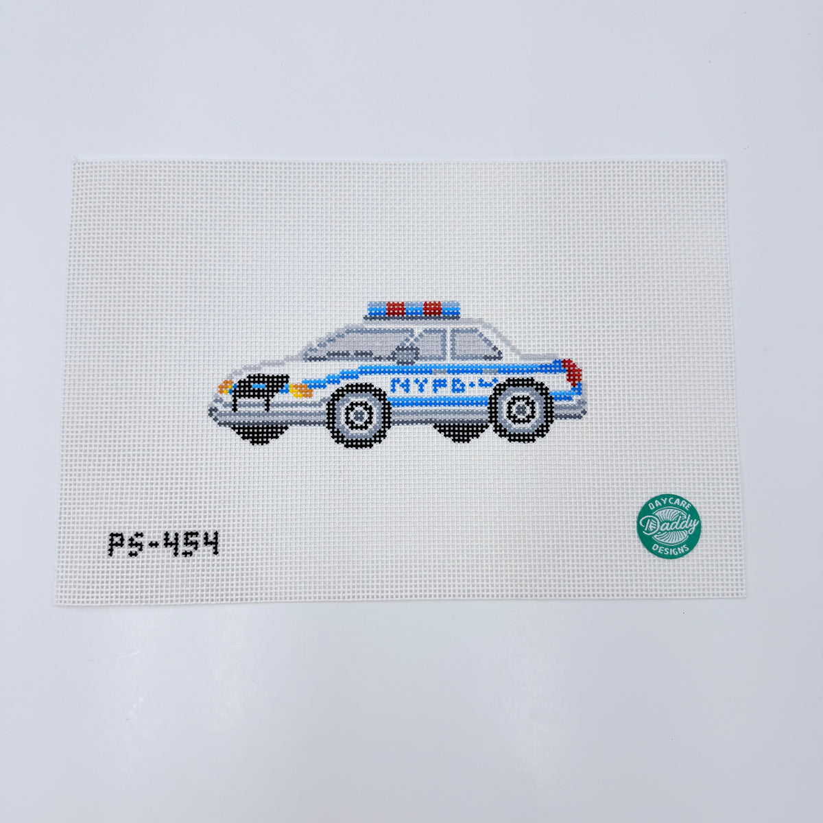 Police Car Canvas – KC Needlepoint