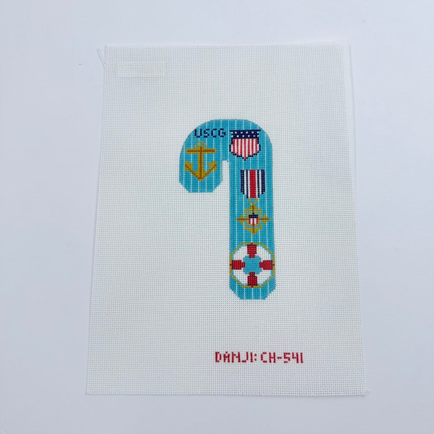 US Coast Guard Candy Cane Canvas – KC Needlepoint