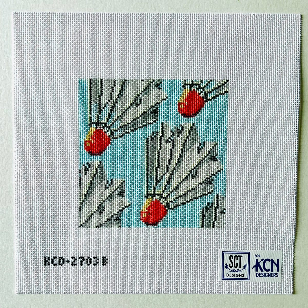 Shuttlecock Square Canvas – KC Needlepoint