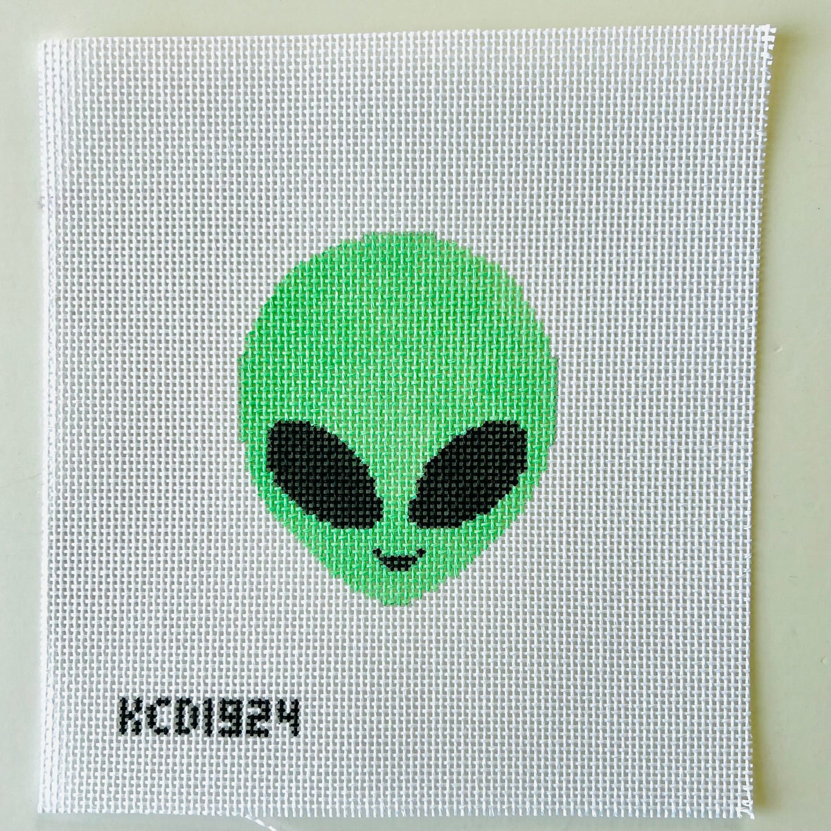 Alien Head Canvas – KC Needlepoint