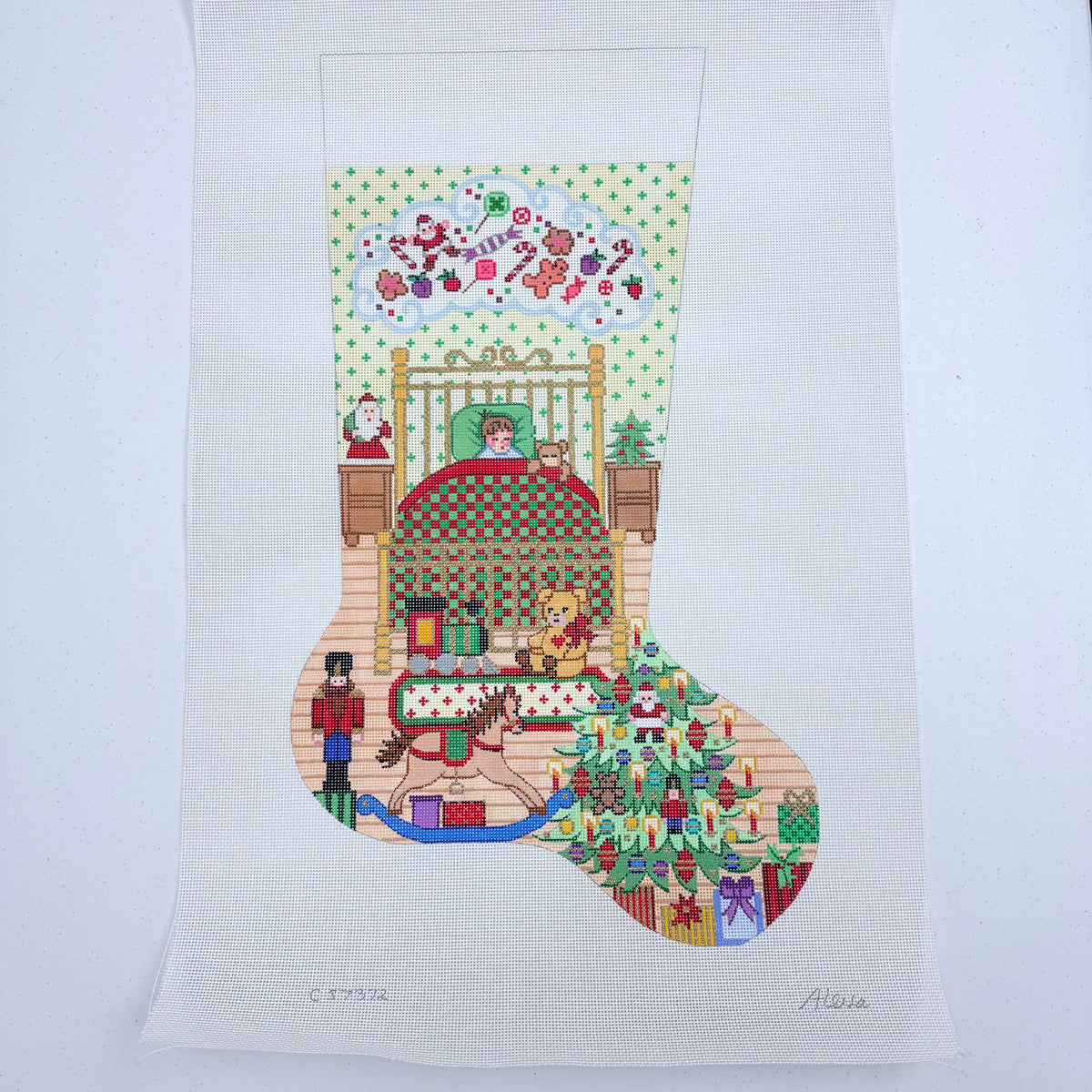 Alexa Christmas Stocking 7372 Boy in Bed Canvas – KC Needlepoint