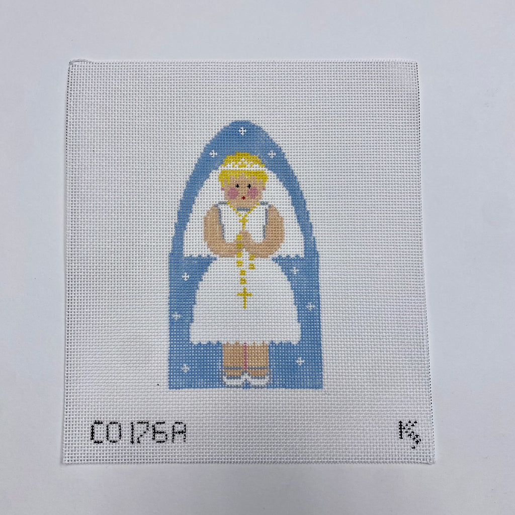 First Communion Girl Canvas | KC Needlepoint