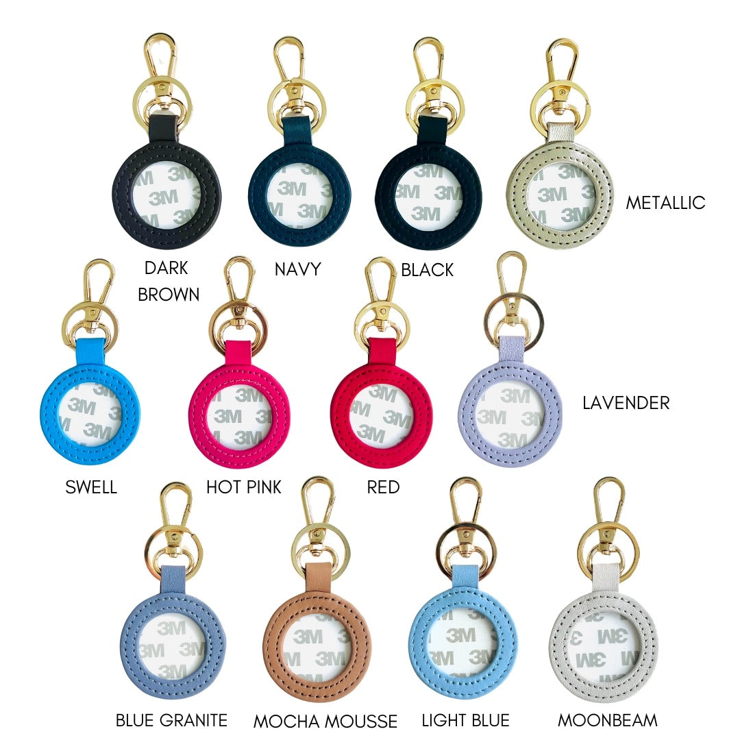 Round Leather Bag Tag/Key Fob – KC Needlepoint