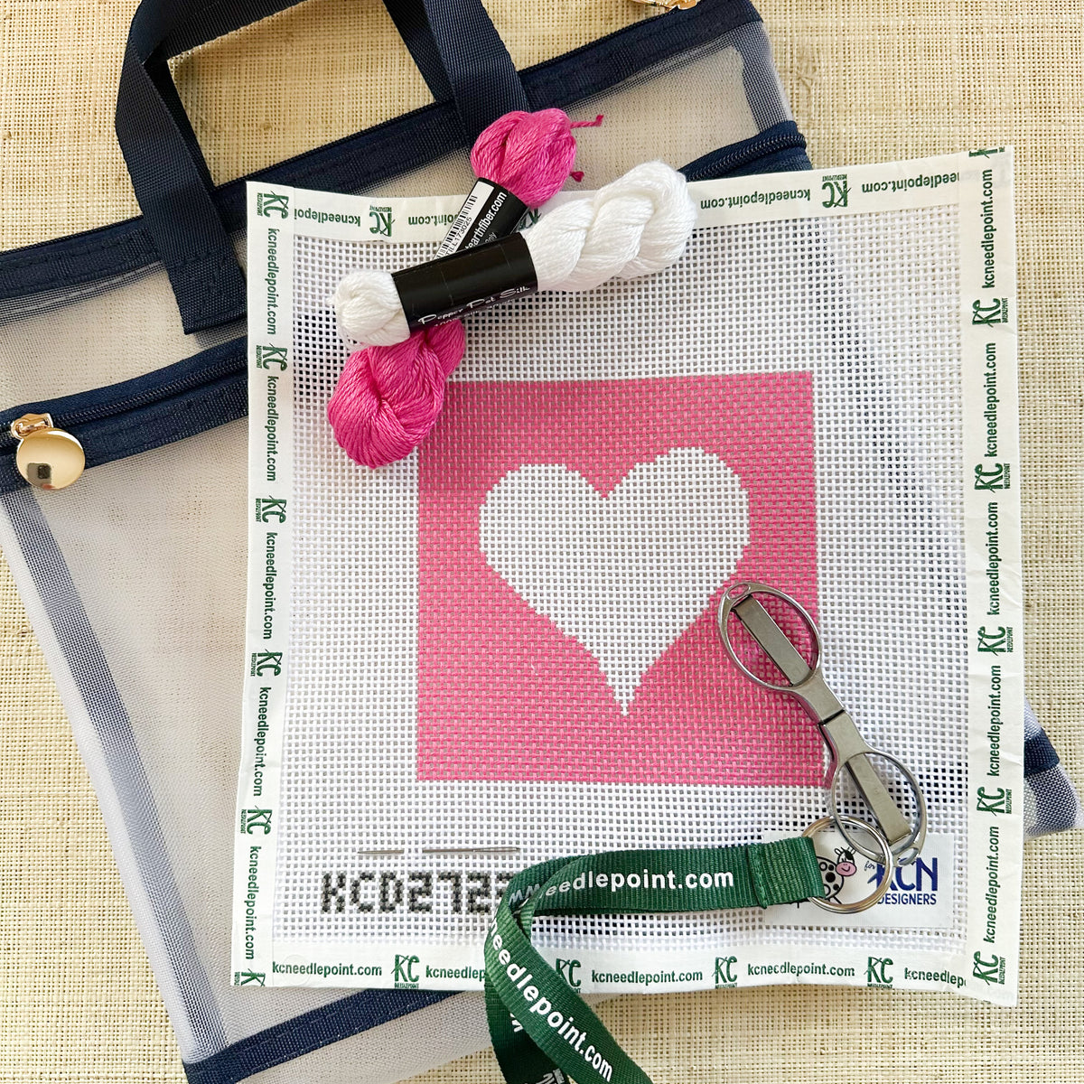 Virtual Beginner Heart Class - February 4th – KC Needlepoint
