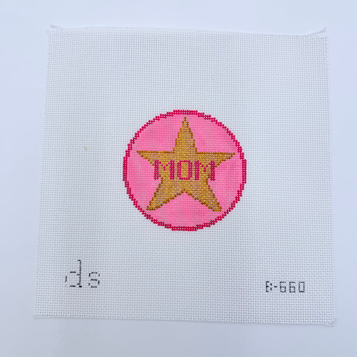 Mom Badge Canvas – KC Needlepoint