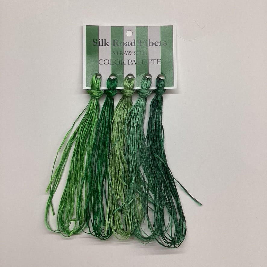 Straw Silk Color Palette Classic Green | KC Needlepoint
