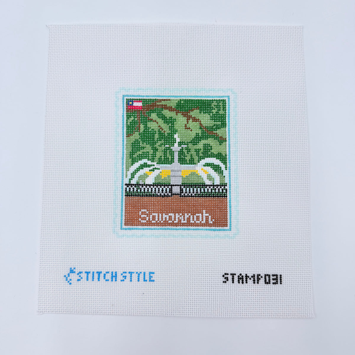 Savannah Stamp Needlepoint Canvas – KC Needlepoint