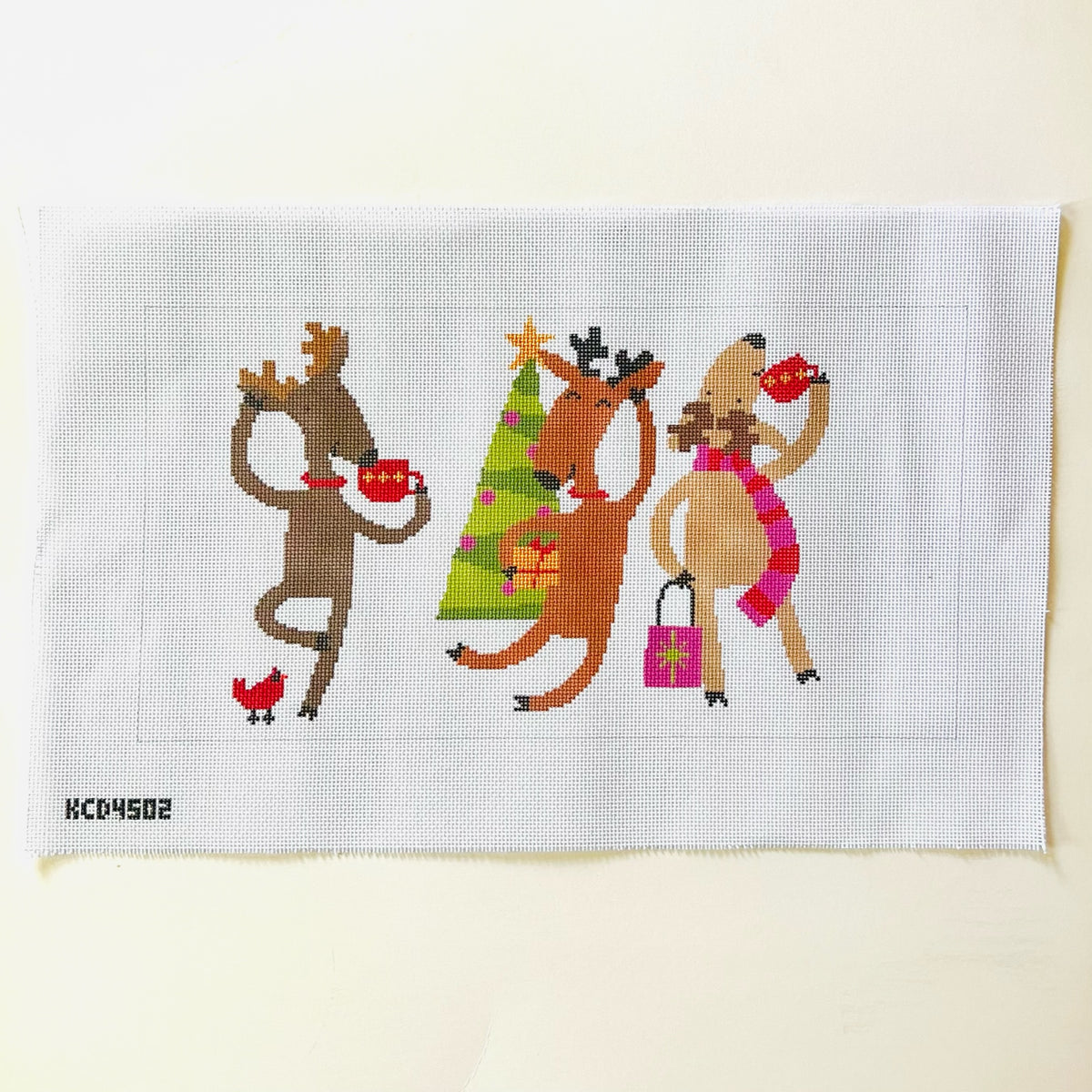 Dancing Reindeers – KC Needlepoint