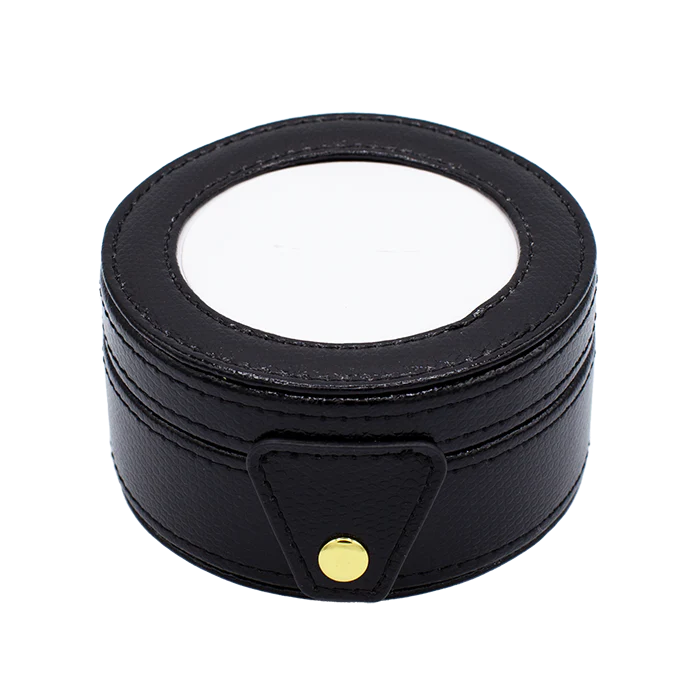 Round Leather Gift Box | KC Needlepoint