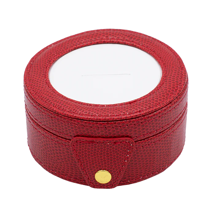 Round Leather Gift Box | KC Needlepoint