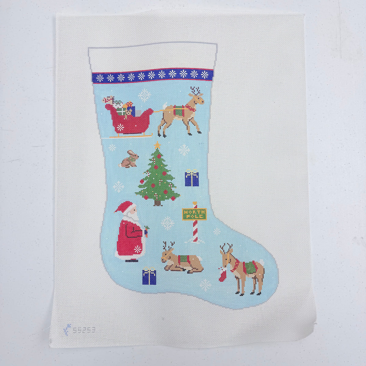 Reindeer Games Stocking Canvas – KC Needlepoint