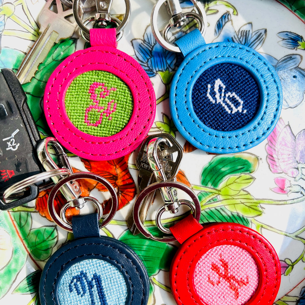 Single Letter Key Fob/Bag Tag Needlepoint Canvas – KC Needlepoint