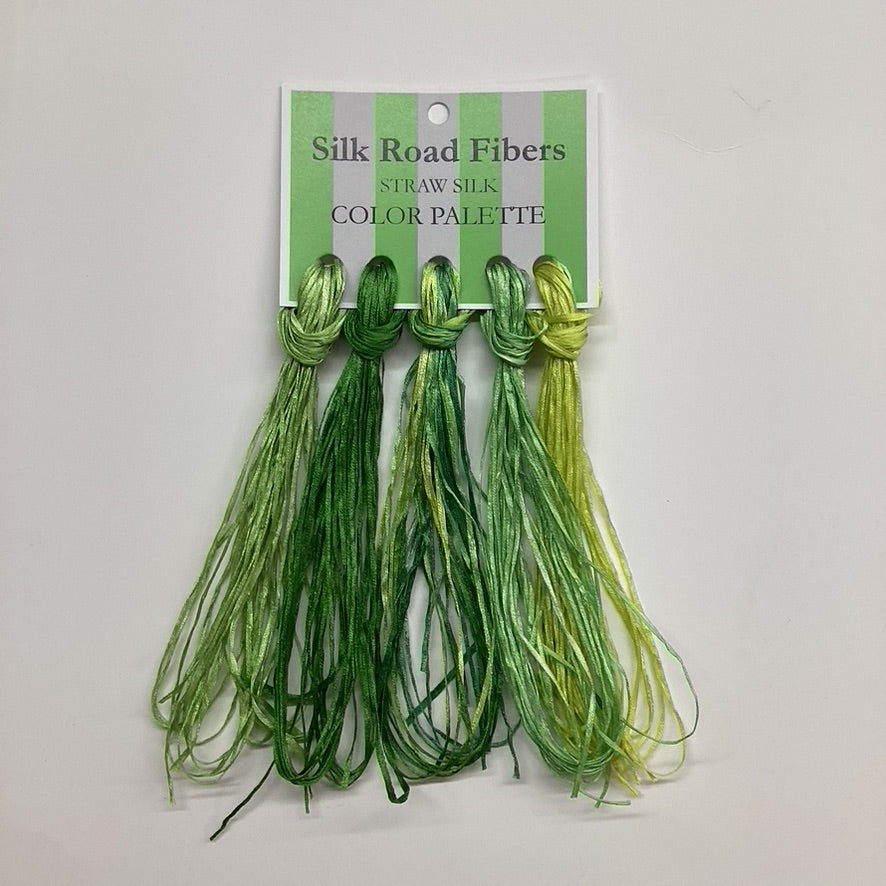 Straw Silk Color Palette Spring Green | KC Needlepoint