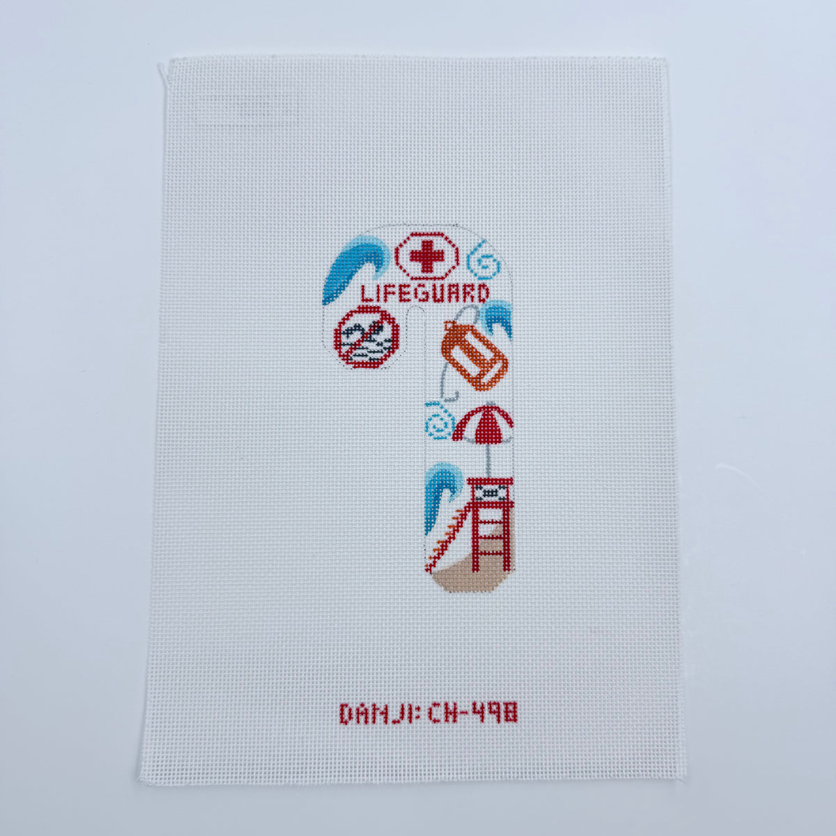 Lifeguard Candy Cane Canvas – KC Needlepoint