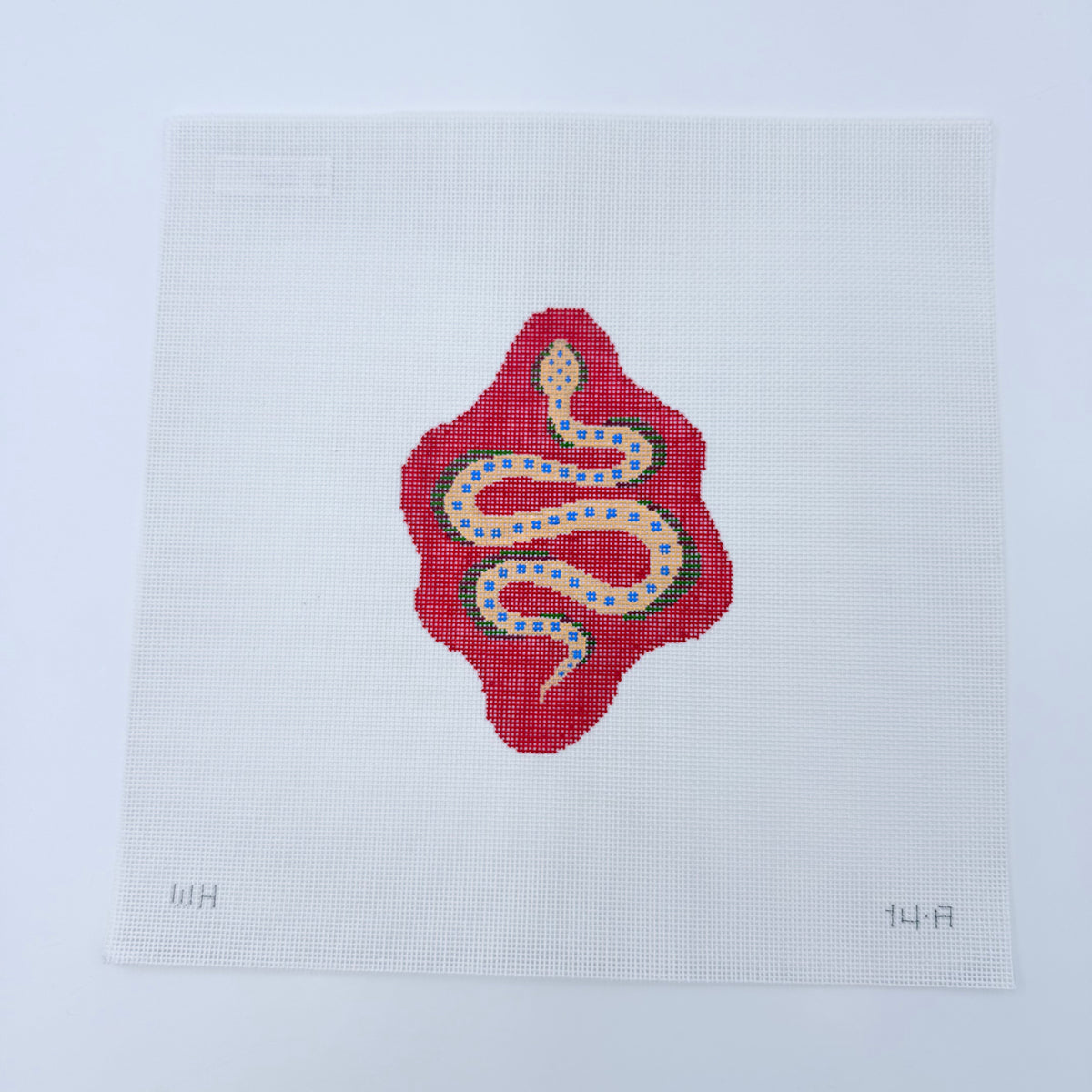 Red Petite Snake Needlepoint Canvas – KC Needlepoint