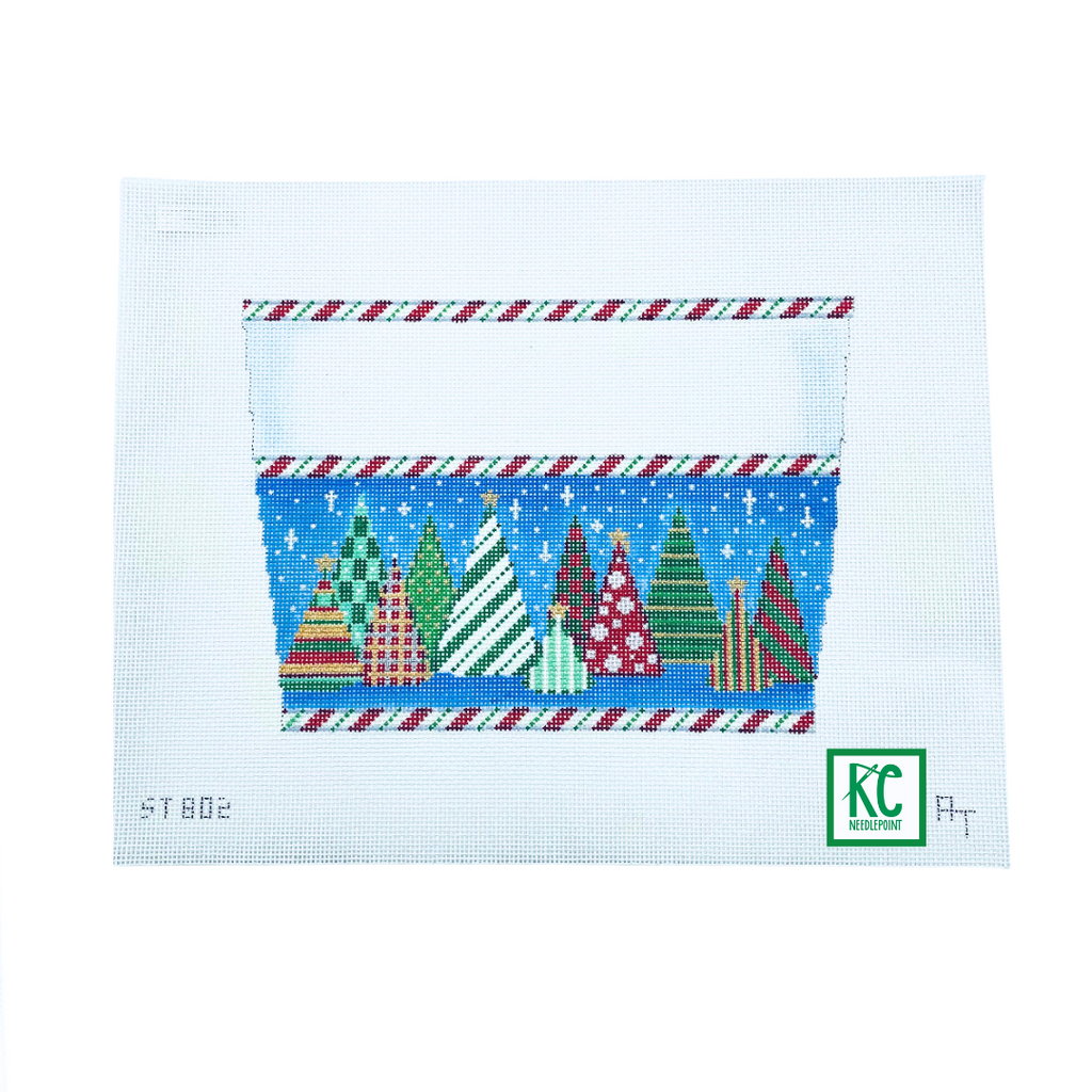 Funky Forest Stocking Topper Canvas | KC Needlepoint