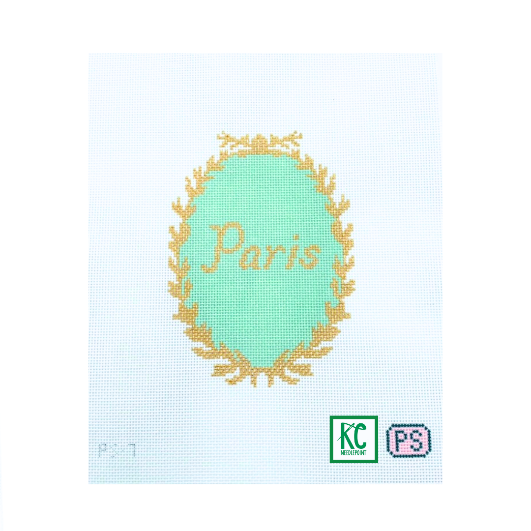 Paris Crest Canvas – KC Needlepoint