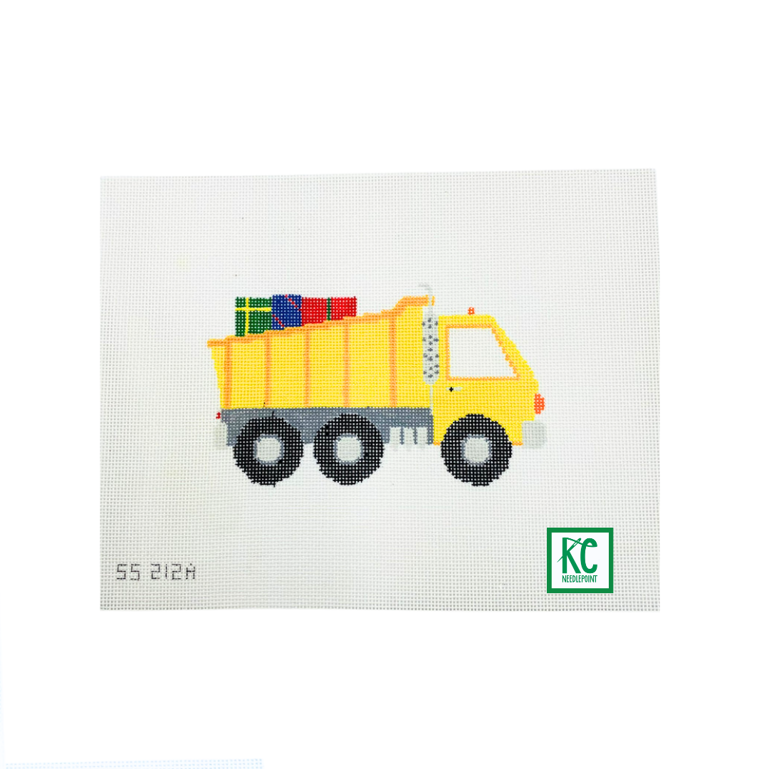 Dump Truck with Presents Canvas – KC Needlepoint