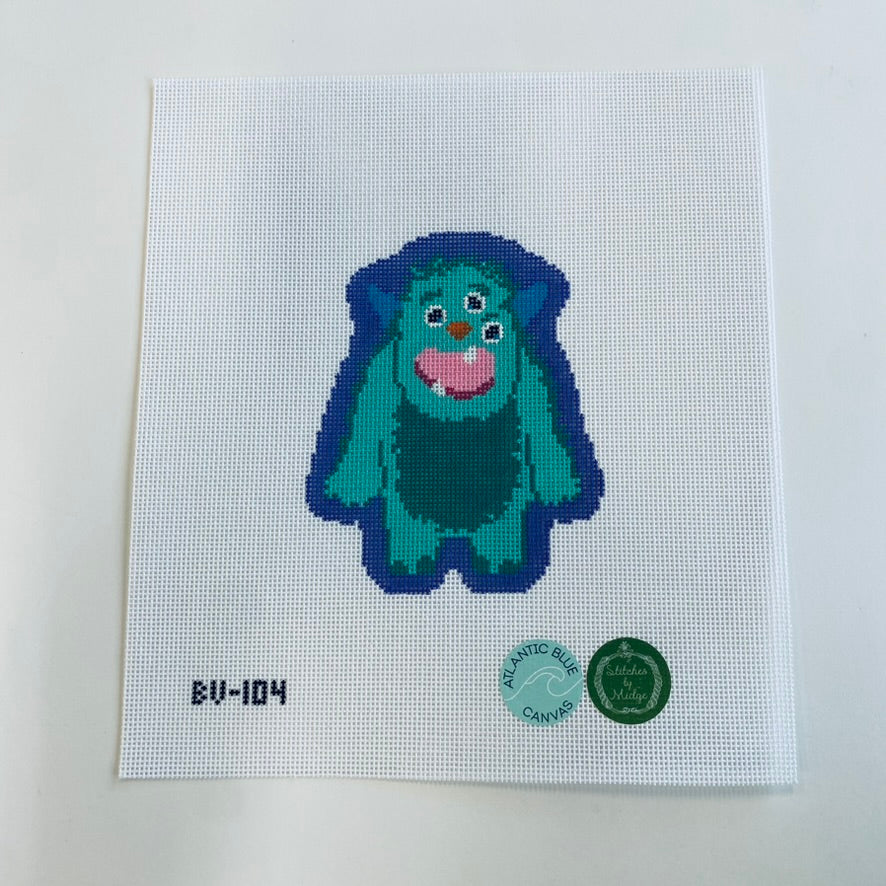 Big Green Guy Monster Canvas | KC Needlepoint