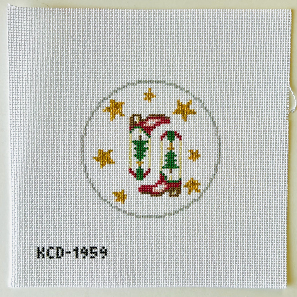 Christmas Boots Canvas | KC Needlepoint