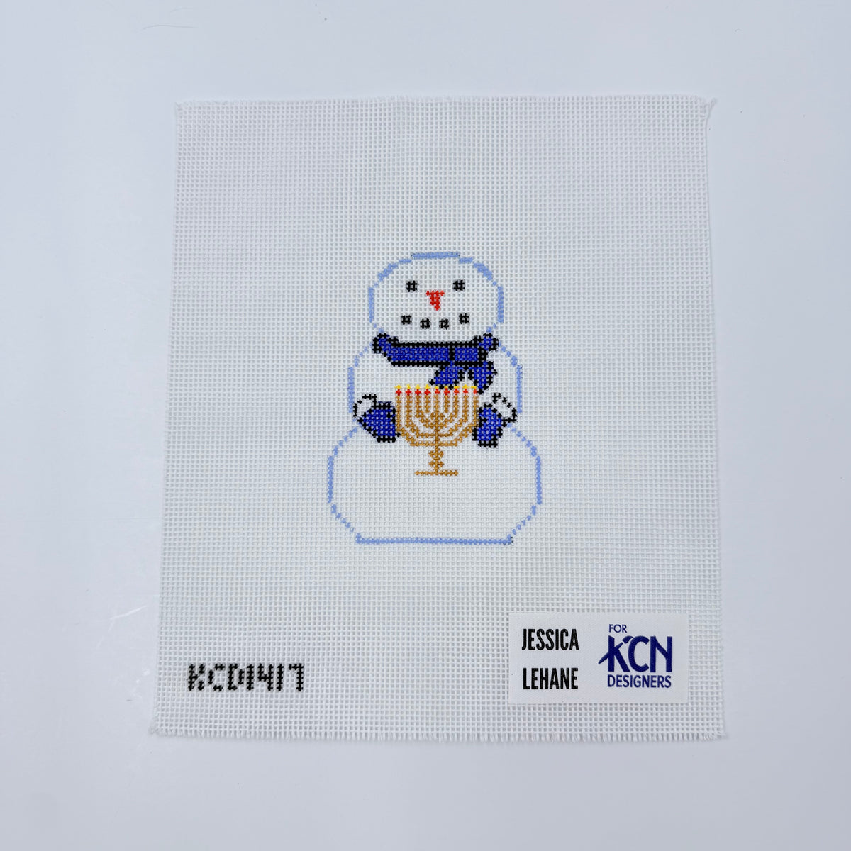 Snowman with Menorah – KC Needlepoint