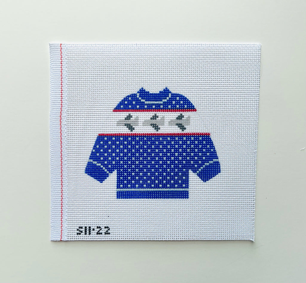 Airplane Sweater Needlepoint Canvas | KC Needlepoint
