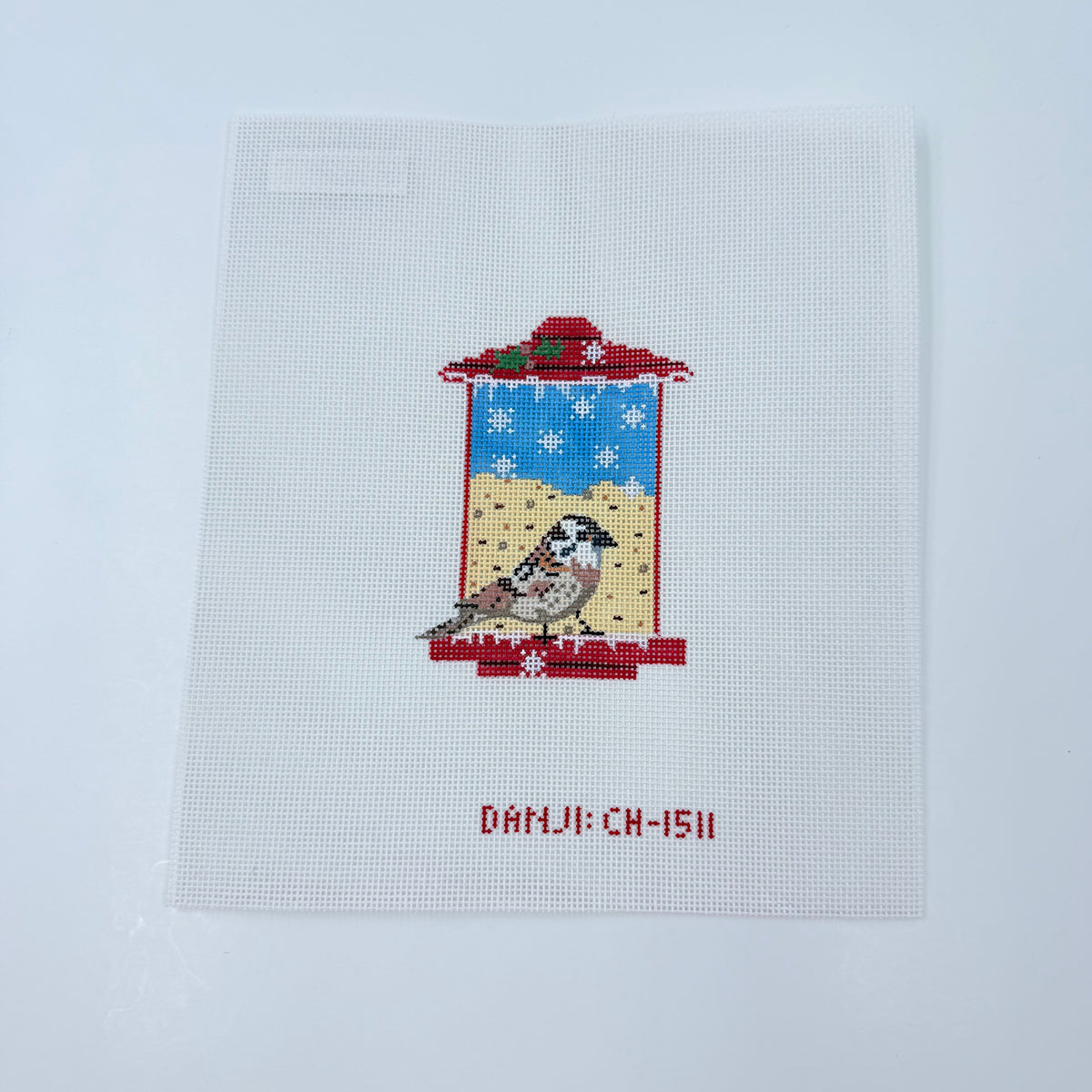 Wren Bird Feeder Canvas – KC Needlepoint