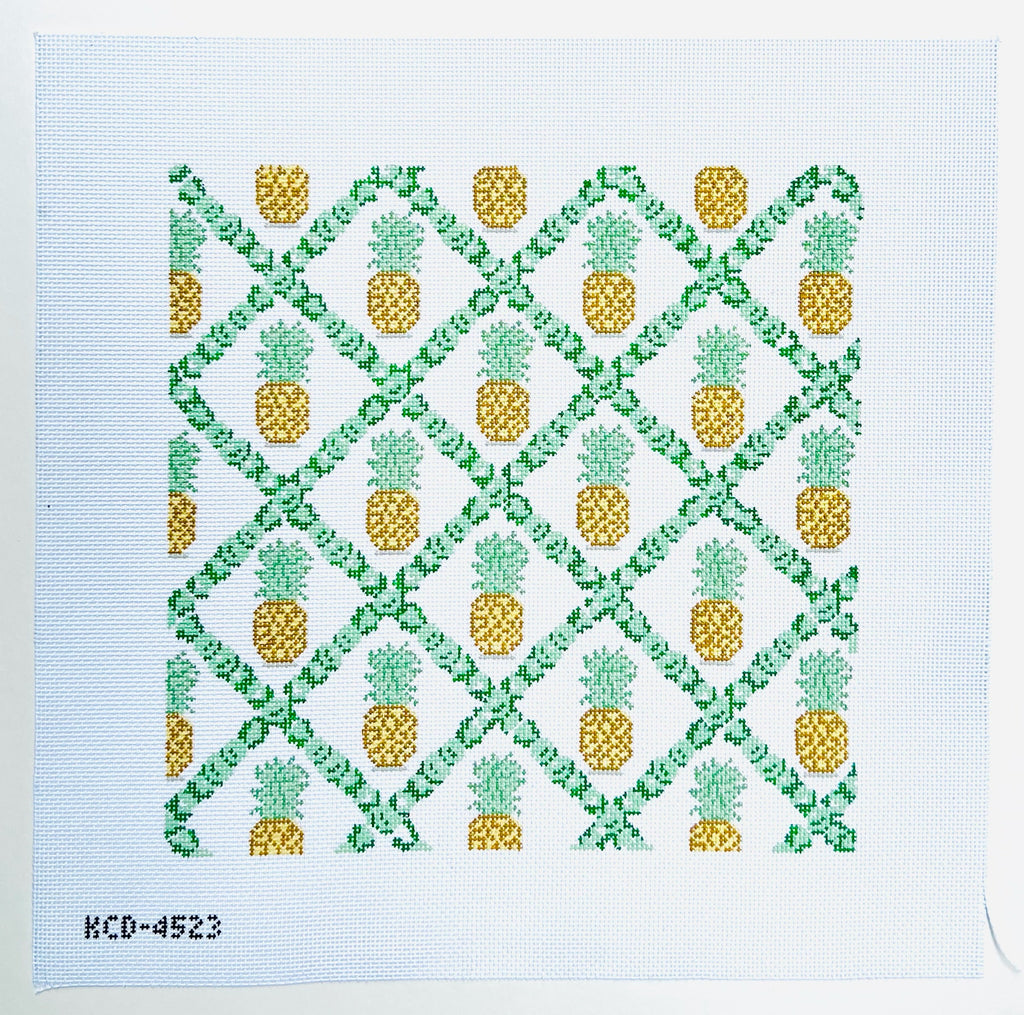 Pineapple Lattice Canvas | KC Needlepoint